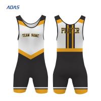 China Custom Men's Wrestling Singlets All Sublimation Georgia International Wrestling Singlet for sale