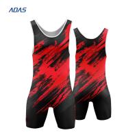 China Custom Design Powerlifting Singlet Mens Weight Lifting Uniform Seamless Stitching Wrestling Singlet Spandex Polyester Sublimated for sale