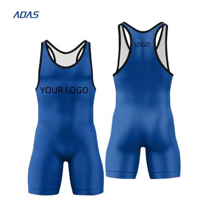 China Custom Sublimation Spandex Polyester Wrestling Singlet with Automated Cutting Lightweight Compression Sportswear for sale