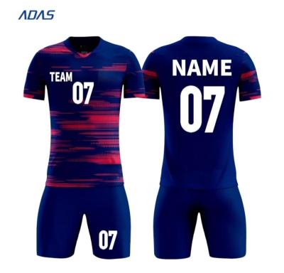 China Custom Club Soccer Shirt with Digital Sublimation Print 100% Polyester Short Sleeves Front Logo OEM Service for sale