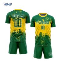 China Wholesale Custom Team Soccer Wear Full Football Jersey Short Sleeve Tops Shirt Football Wear Kit for Man and Kid for sale