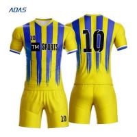 China Custom Full Sublimation Jersey Football Printed Embroidery Logo Youth Soccer Training Kit for sale