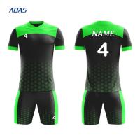 China Custom Sublimation Soccer Jerseys Football Uniform Sets-100% Polyester Stretch Quick Dry Summer Short Sleeve Custom Colors Logos for sale