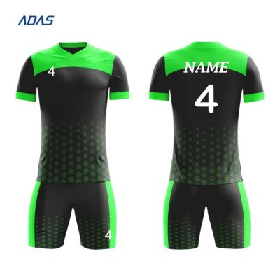 China Custom Sublimation Soccer Jerseys Football Uniform Sets-100% Polyester Stretch Quick Dry Summer Short Sleeve Custom Colors Logos for sale