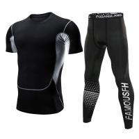 China Adults Tight Workout Pants Quick Drying Sports Suit Printed Running Sportswear Tights for sale