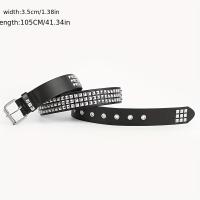 China Unisex Western Belt with Ordinary Style Width 2-4cm Iron Buckle Rivet Punk Design for sale