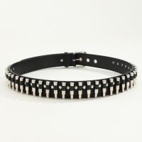 China Ordinary Style 2-4cm Men's Western Punk Rivet Belt with Smooth Buckle Pant Decoration for sale