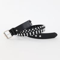 China Ordinary Style 2-4cm Men's Western Punk Rivet Belt with Smooth Buckle Pant Decoration for sale