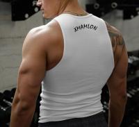 China Polyester Digital Printing Male Tank Tops for XMAMLON RTS OEM Custom Fitness Gym Wear for sale