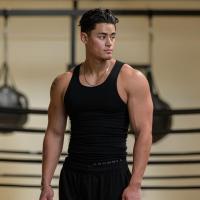 China Polyester Digital Printing Male Tank Tops for XMAMLON RTS OEM Custom Fitness Gym Wear for sale
