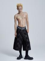 China Loose Knitting Fabric Wide Leg Trousers Summer Pants for Women Ladies for sale