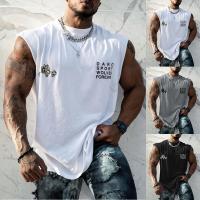 China Unisex Graphic Digital Printing Gym Cut Off Sleeveless Vest XMAMLON Custom OEM RTS for sale