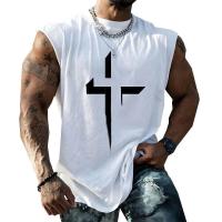 China Unisex Graphic Digital Printing Gym Cut Off Sleeveless Vest XMAMLON Custom OEM RTS for sale