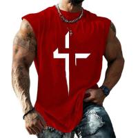 China Unisex Graphic Digital Printing Gym Cut Off Sleeveless Vest XMAMLON Custom OEM RTS for sale