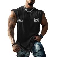 China Unisex Graphic Digital Printing Gym Cut Off Sleeveless Vest XMAMLON Custom OEM RTS for sale