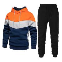 China Adults Unisex Hoodies 100% Cotton Sweatshirt And Sweatpants Set Solid Thick Hoodie for sale