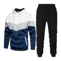 China Adults Unisex Hoodies 100% Cotton Sweatshirt And Sweatpants Set Solid Thick Hoodie for sale