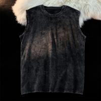 China Printed 230G COTTON Vintage Ropa Gym Vest for Men Custom Cut Off Sleeveless Tank Top for sale
