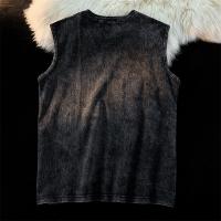 China Printed 230G COTTON Vintage Ropa Gym Vest for Men Custom Cut Off Sleeveless Tank Top for sale