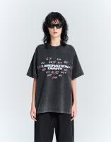 China 100% Cotton Men Women Tee Shirts Short Sleeve DTG Print Screen Puff Acid Washed T-shirts for sale
