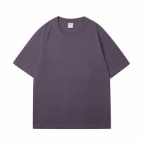 China Men's Custom Heavy 100% Cotton Oversize T Shirt Blank Mock Neck Heavyweight Multi-color for sale