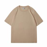 China Men's Custom Heavy 100% Cotton Oversize T Shirt Blank Mock Neck Heavyweight Multi-color for sale