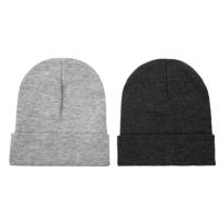 China Custom Logo Embroidery Unisex Acrylic Knit Cuffed Cap Warm Winter Knit Hats Beanie for SKI for sale