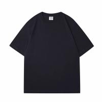 China Men's Custom Heavy 100% Cotton Oversize T Shirt Blank Mock Neck Heavyweight Multi-color for sale