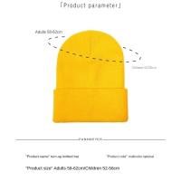 China Custom Logo Embroidery Unisex Acrylic Knit Cuffed Cap Warm Winter Knit Hats Beanie for SKI for sale