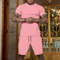 China Custom Logo Plus Size Tracksuit for Men Stretchable 2 Piece Outerwear Jogger Suit Short Sets for sale