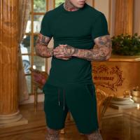 China Custom Logo Plus Size Tracksuit for Men Stretchable 2 Piece Outerwear Jogger Suit Short Sets for sale