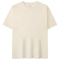 China Light Blue Boxy T Shirt Quick Dry Beige Plain Tshirts For Printing Anti-wrinkle Summer for sale