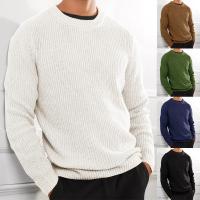 China XMAMLON RTS Winter Sweater Men's Anti-wrinkle Knitted Jumper with Solid Color Design for sale