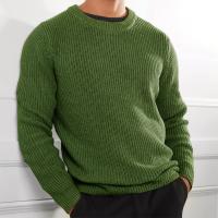 China XMAMLON RTS Winter Sweater Men's Anti-wrinkle Knitted Jumper with Solid Color Design for sale
