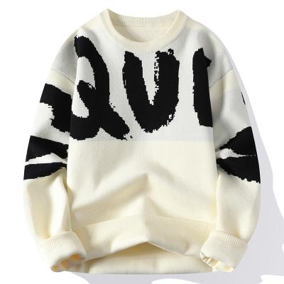 China Men's Thickened Sweater in Large Letter Design Perfect for Winter Fashion and Comfort for sale