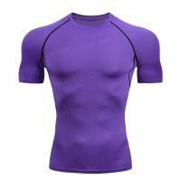 China XMAMLON Men's Short-sleeved Tight T-shirt Perfect for Athletic Compression Training for sale