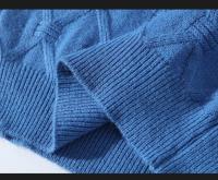 China Men's Crew Neck Sweater Knitted with Thick Fabric and Patchwork Pattern in Winter for sale