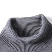 China Solid Color Viscose/Cotton Pullover Sweater Slim Fit Turtleneck for Men's Casual Wear for sale