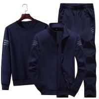 China Sports Style Men's Zip Up Jacket T-shirt and Joggers Three Piece Track Suit for Sports for sale