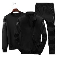 China Sports Style Men's Zip Up Jacket T-shirt and Joggers Three Piece Track Suit for Sports for sale