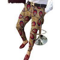 China Light Wash Digital Print Polyester Trousers Multi-style Slim-fit Plaid for Casual Men for sale