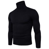 China 2022 Men's Solid Color Sweater with Two Lapels and High Elastic Material Function for sale