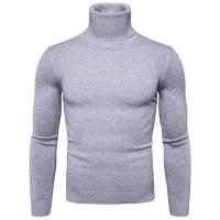 China 2022 Men's Solid Color Sweater with Two Lapels and High Elastic Material Function for sale