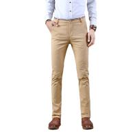 China Men's Four Seasons Stretch Casual Pants with Slim Straight Design and Light Wash for sale