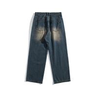 China Support 7 Days Sample Order Lead Time 2023 Vintage Distressed Wide-Leg Mop Jeans for Men for sale