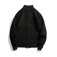 China Zipper Cardigan Men's Turtleneck Knitted Sweater with 100% Polyester in Spring Season for sale