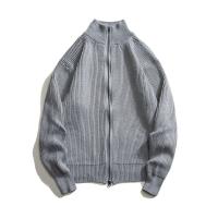 China Zipper Cardigan Men's Turtleneck Knitted Sweater with 100% Polyester in Spring Season for sale