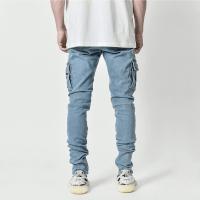 China Men's Cargo Skinny Jeans with Side Pockets Quick Dry Denim Pants for sale