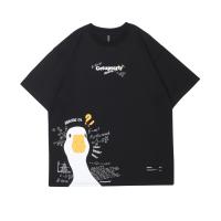 China Youth Popularity 18-24Years old Summer Cartoon Duck Print Hip Hop Loose Couple T-shirt for sale