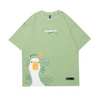 China Youth Popularity 18-24Years old Summer Cartoon Duck Print Hip Hop Loose Couple T-shirt for sale